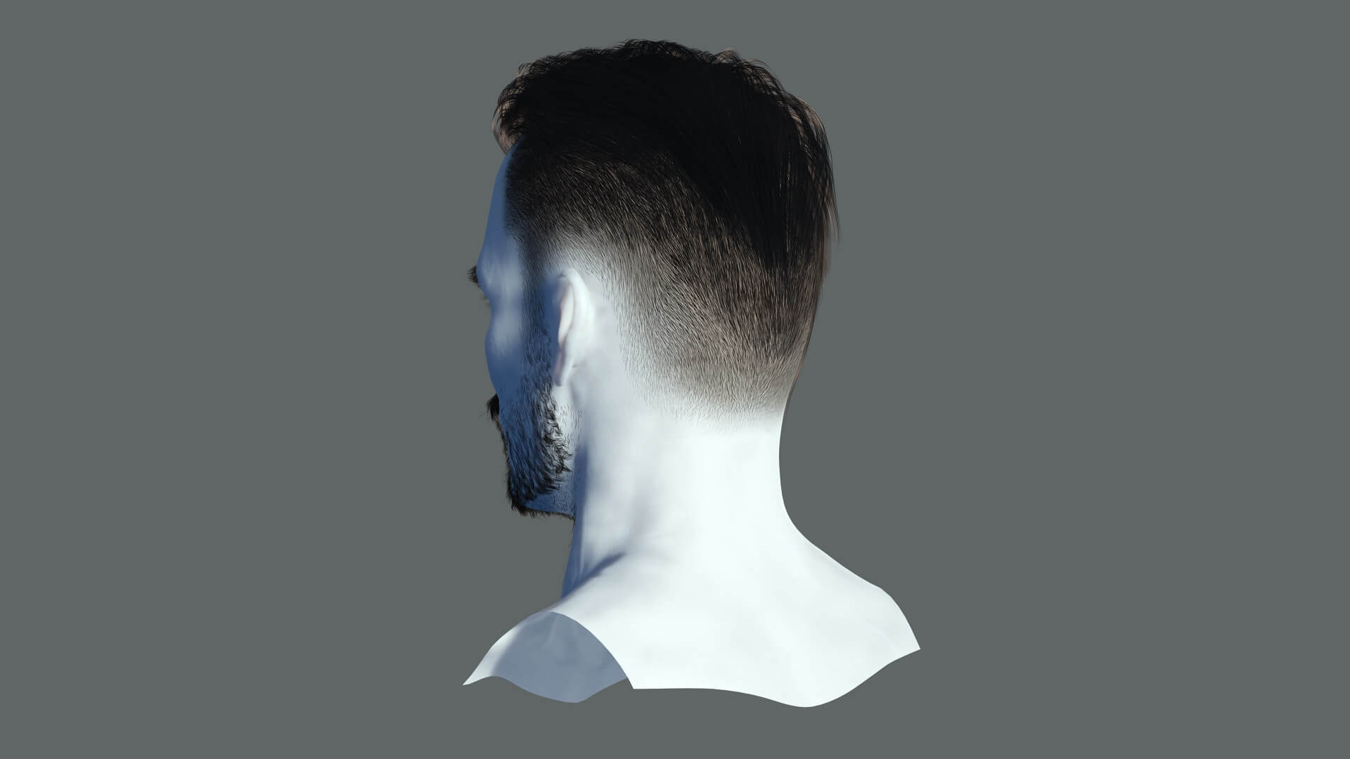 Realtime Hair Modern Man Low Poly Hairstyle Game Ready - 3D Model by ...