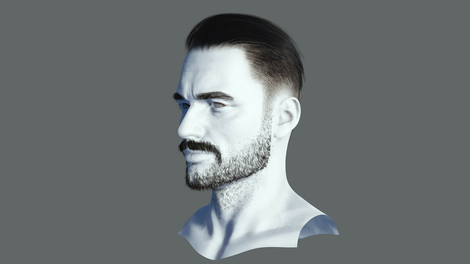 Realtime Hair Modern Man Low Poly Hairstyle Game Ready - 3D Model by ...