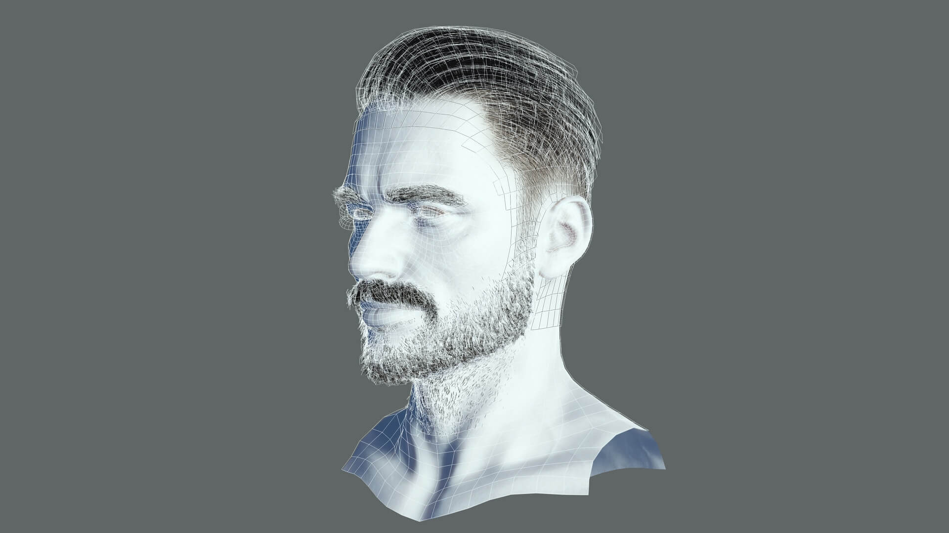 Modern Man Hairstyle - 3D Model by khaloui