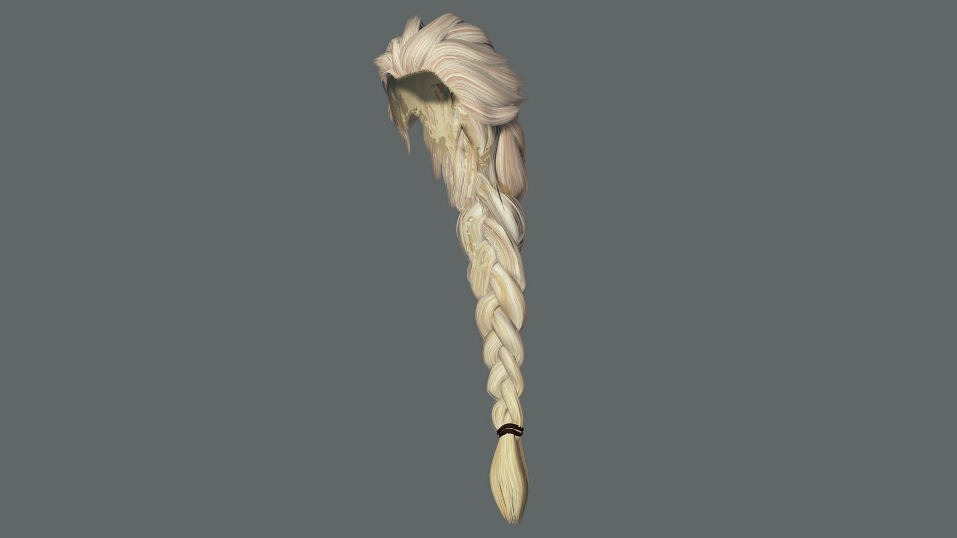 Hair Princess Braid Long - 3D Model by khaloui