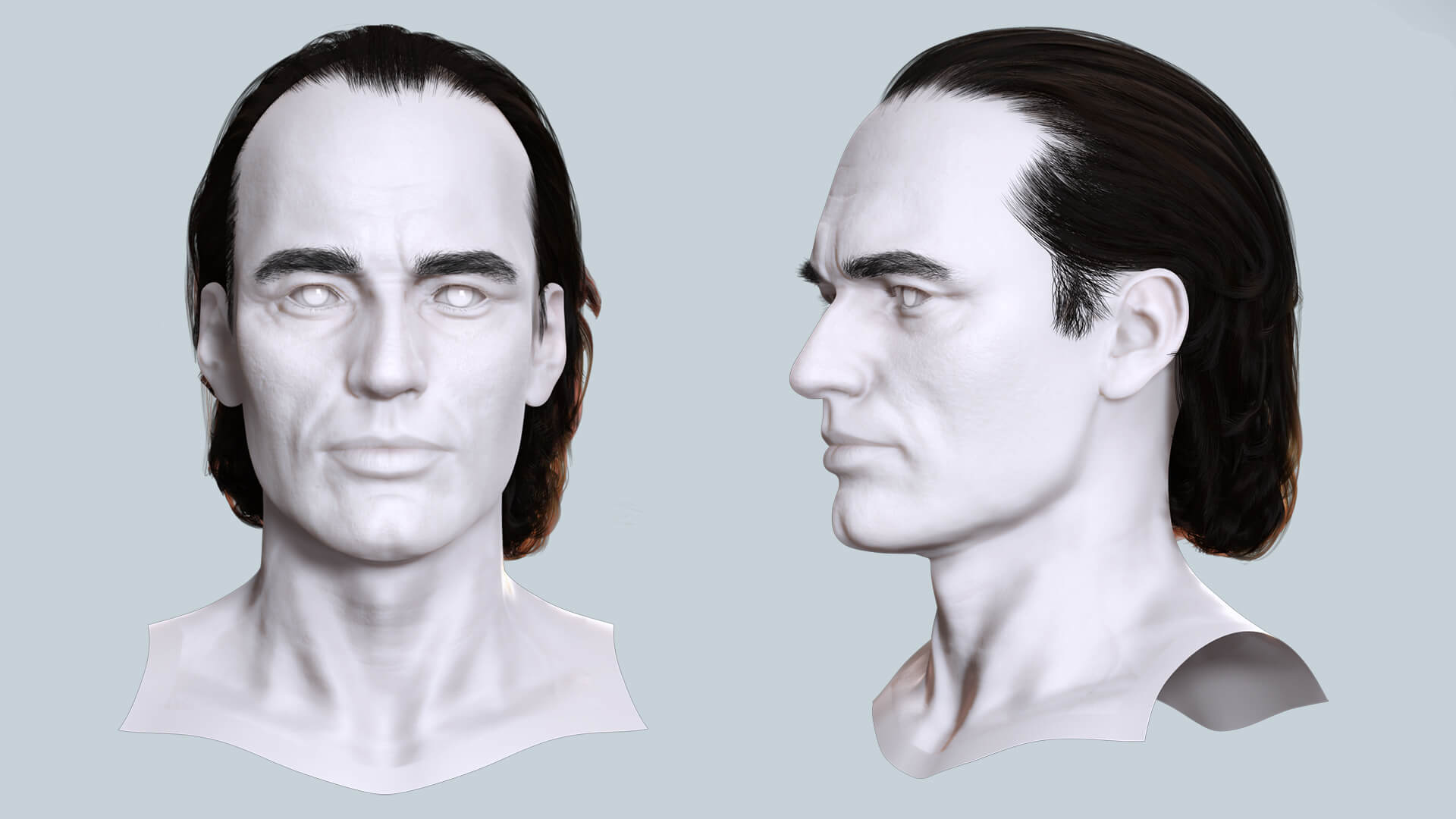 Retro Slicked Hair for Men-Game-Ready Hair Asset 3D Model by khaloui