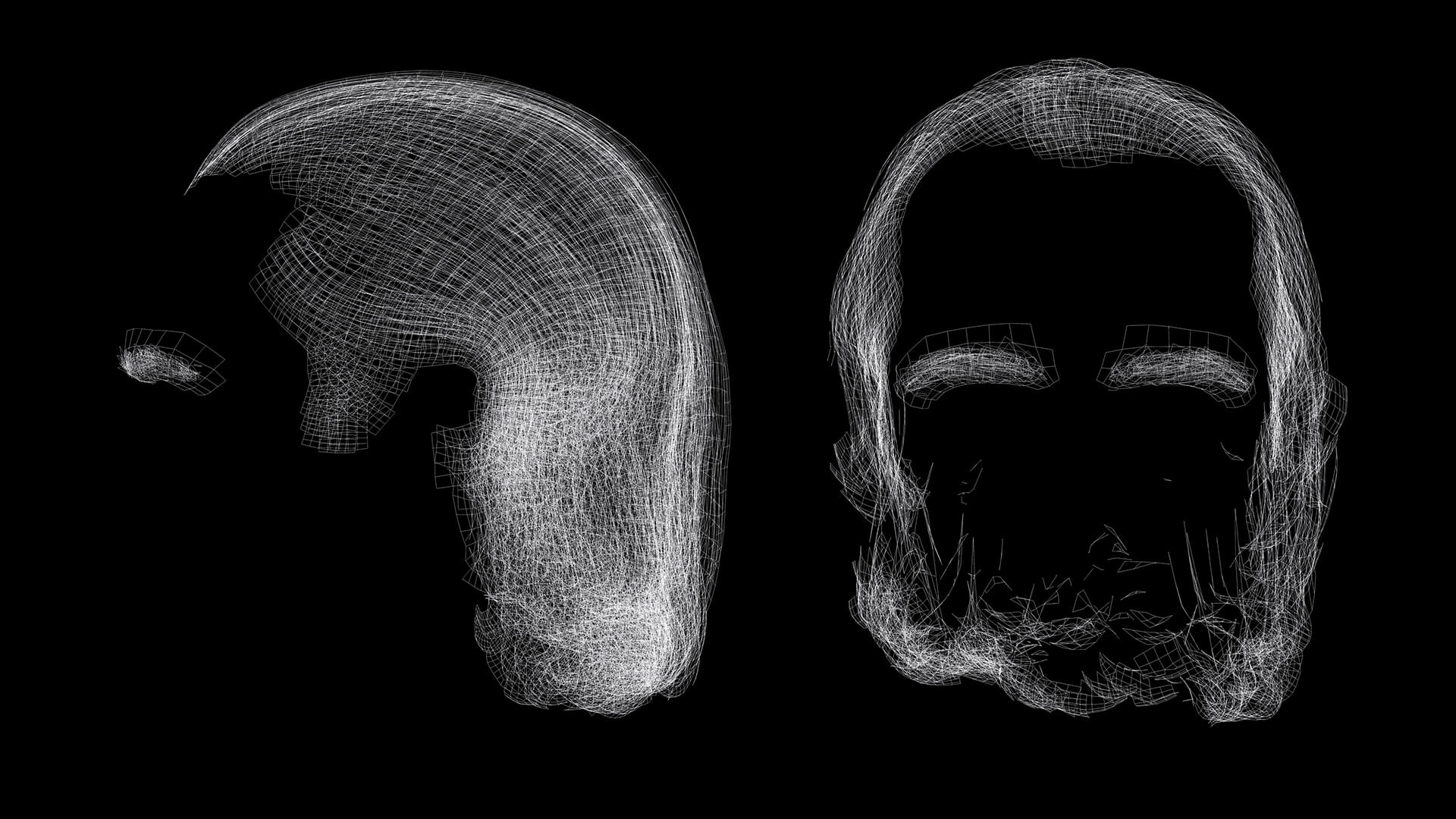 Retro Slicked Hair for Men-Game-Ready Hair Asset 3D Model by khaloui