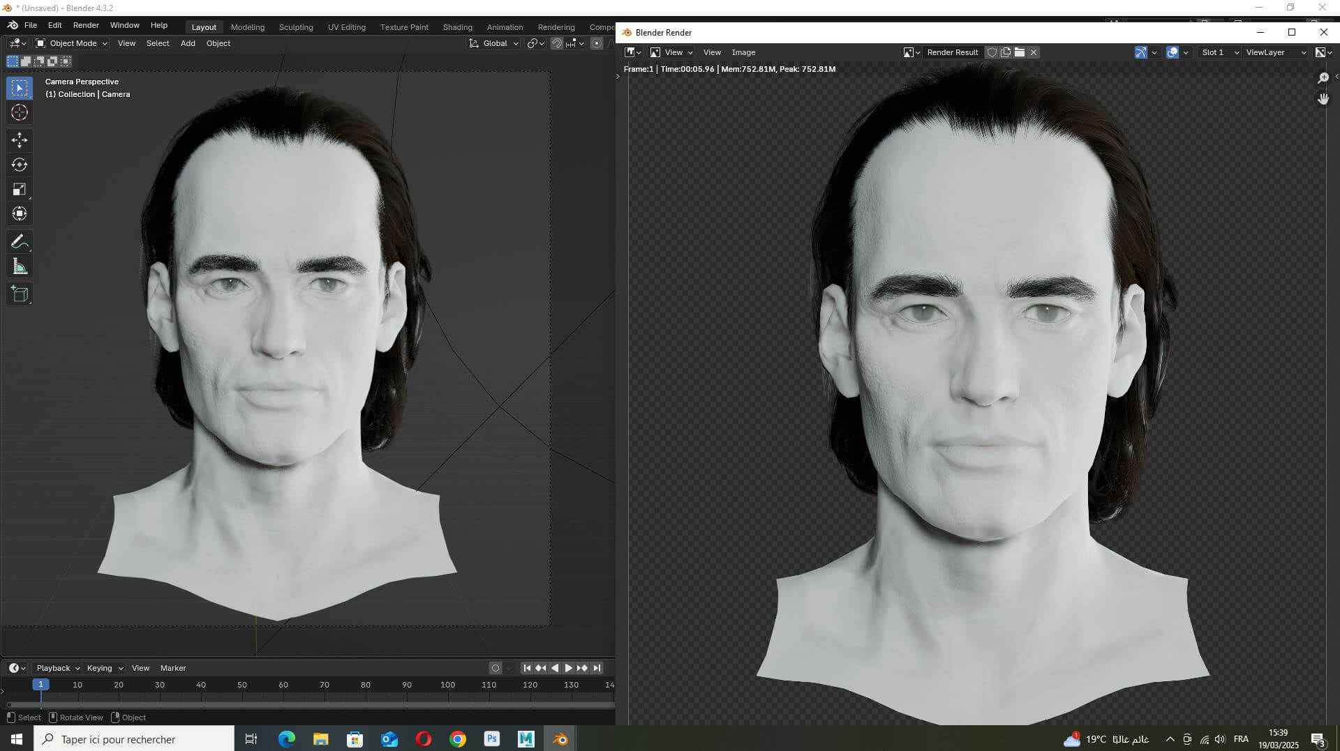 Retro Slicked Hair for Men-Game-Ready Hair Asset 3D Model by khaloui