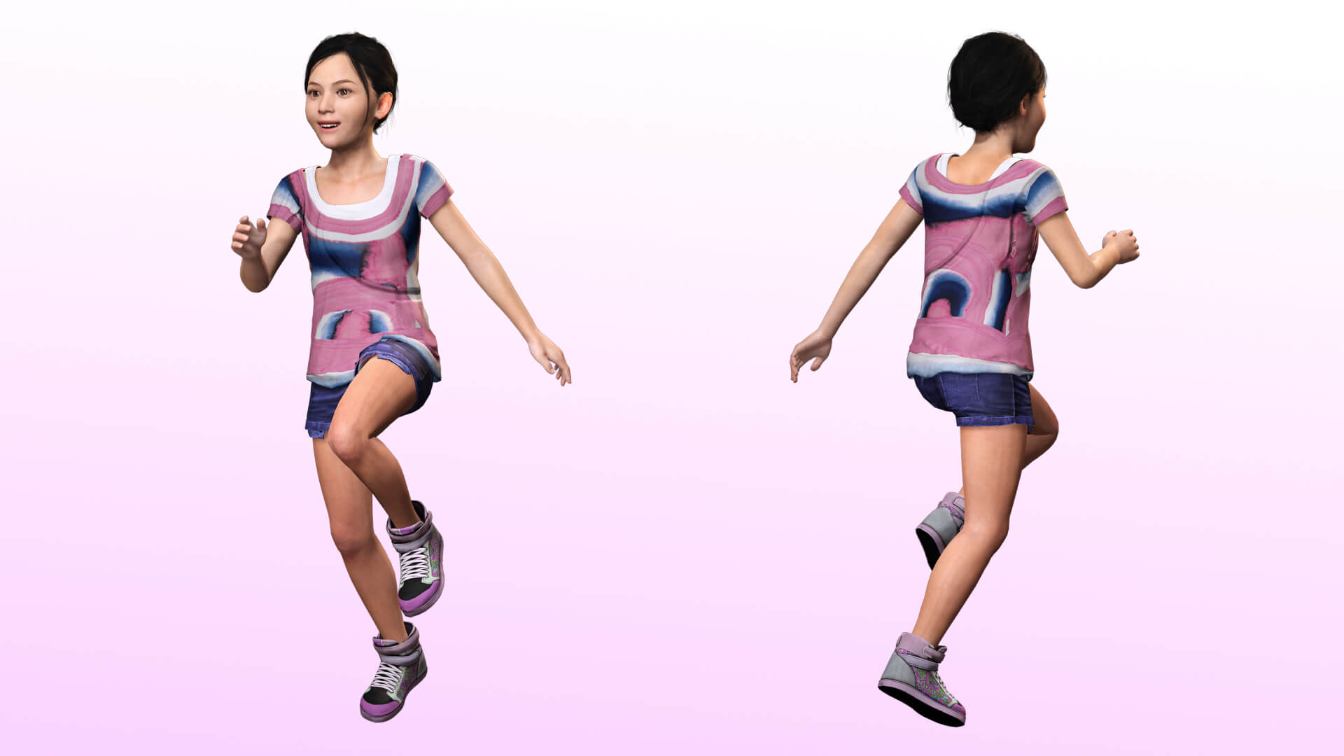 Riya - Little Girl Low Poly Kid Riya - Little Girl Low Poly 3D Model by ...