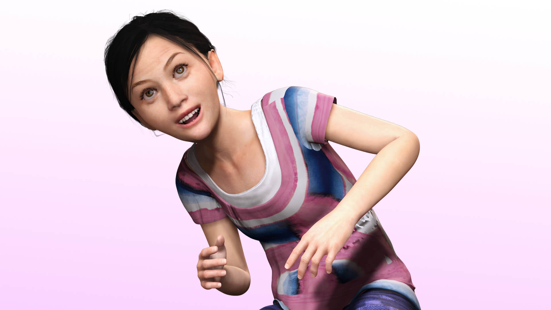 Riya - Little Girl Low Poly Kid Riya - Little Girl Low Poly 3D Model by ...