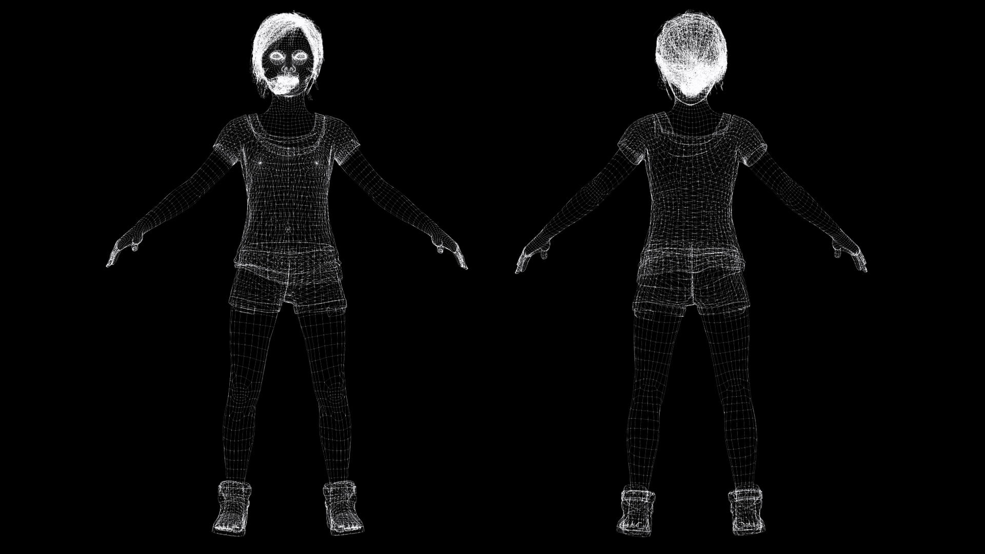 Riya - Little Girl Low Poly Kid Riya - Little Girl Low Poly 3D Model by ...
