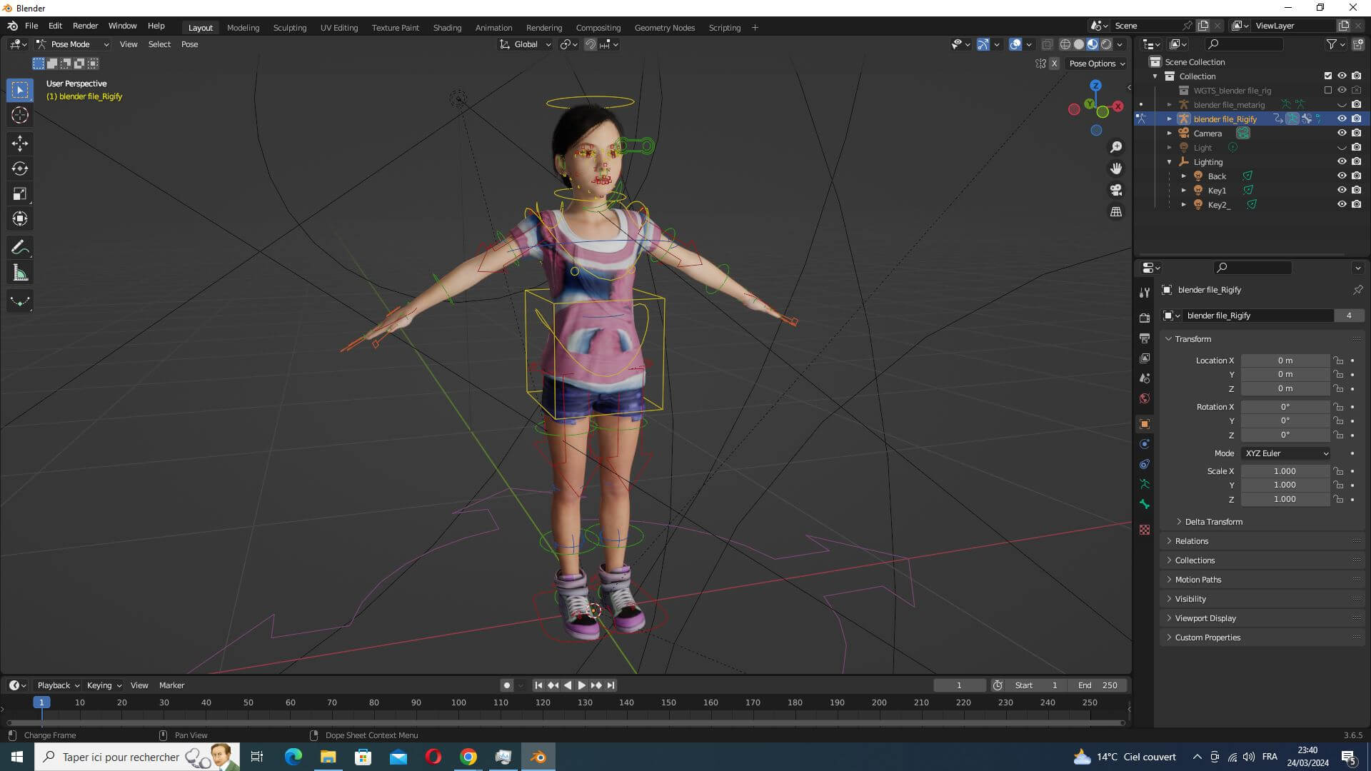 Riya - Little Girl 3D Model by khaloui