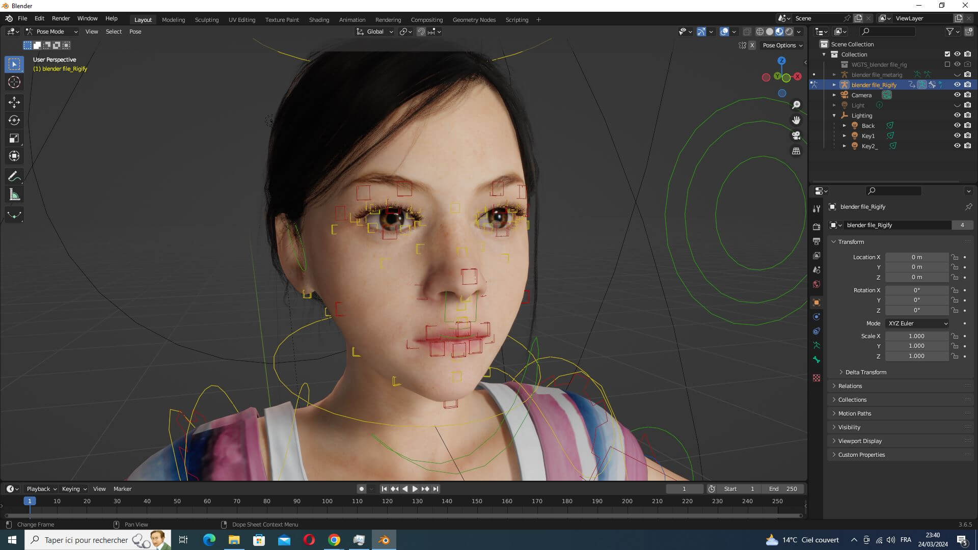 Riya - Little Girl 3D Model by khaloui