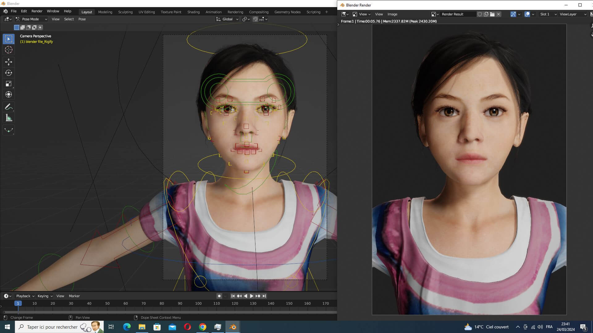 Riya - Little Girl 3D Model by khaloui
