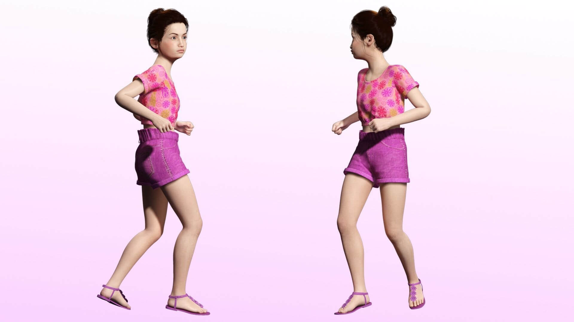 Sanaya - Girl 3D Model by khaloui