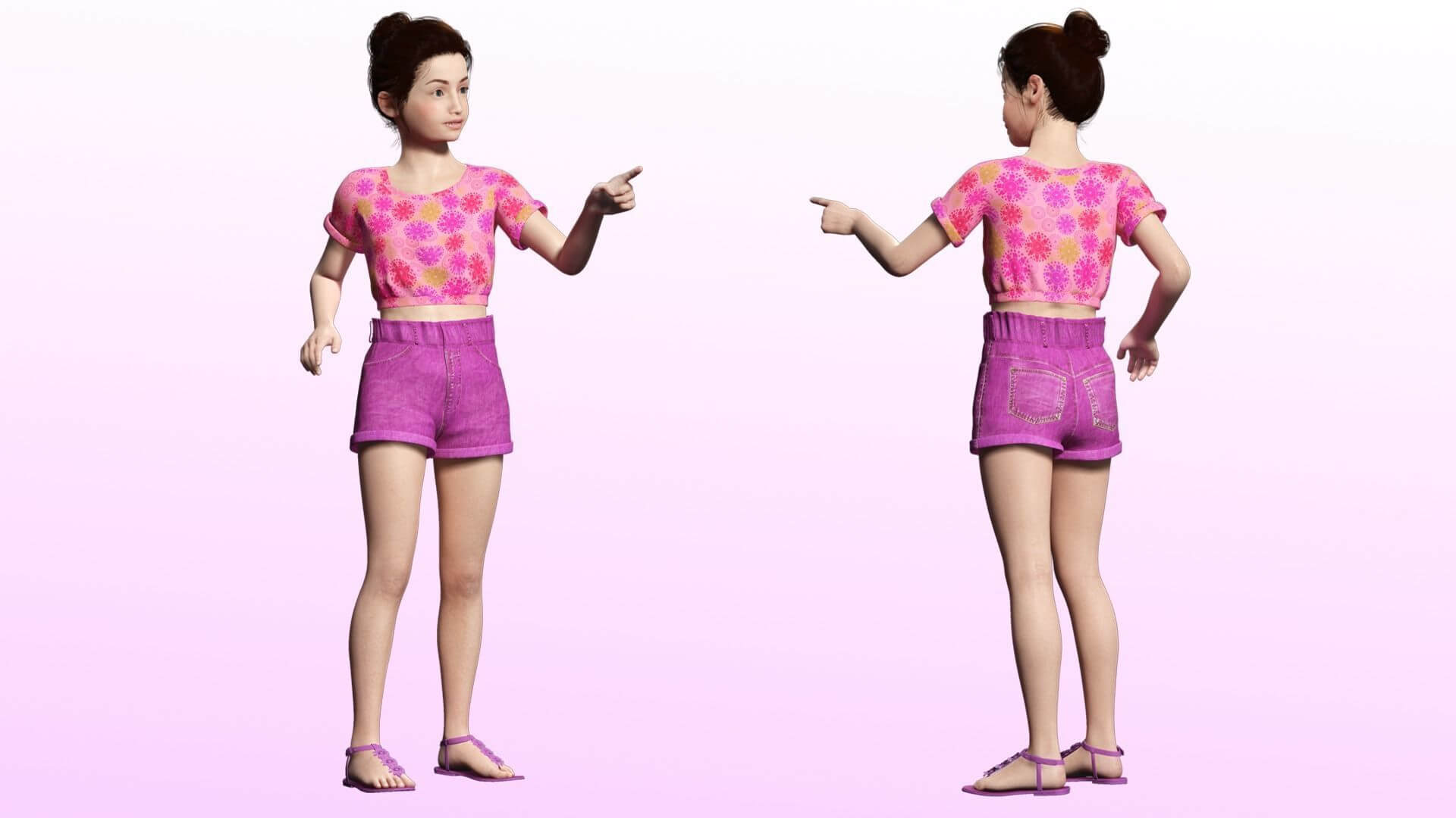 Sanaya - Girl 3D Model by khaloui