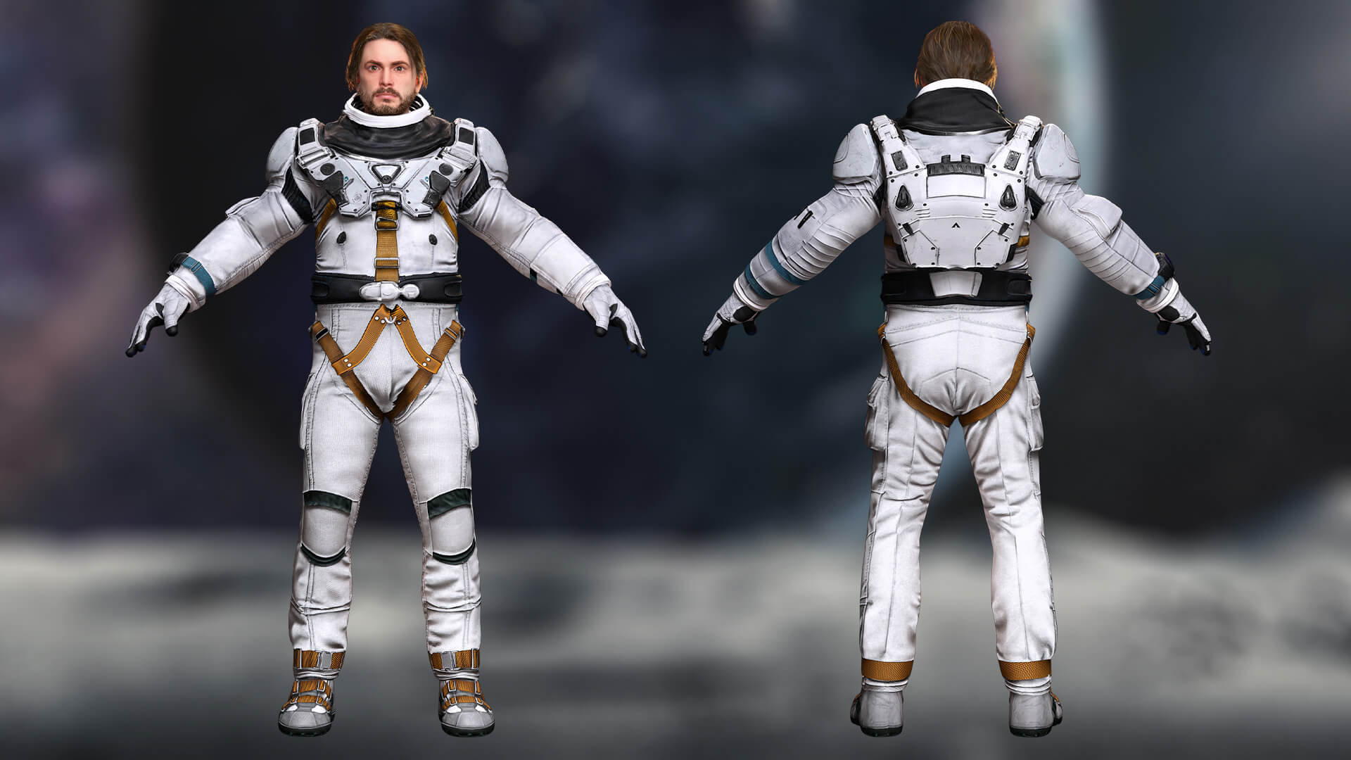 Sci-Fi Astronaut Character High-Quality PBR 3D Model by khaloui