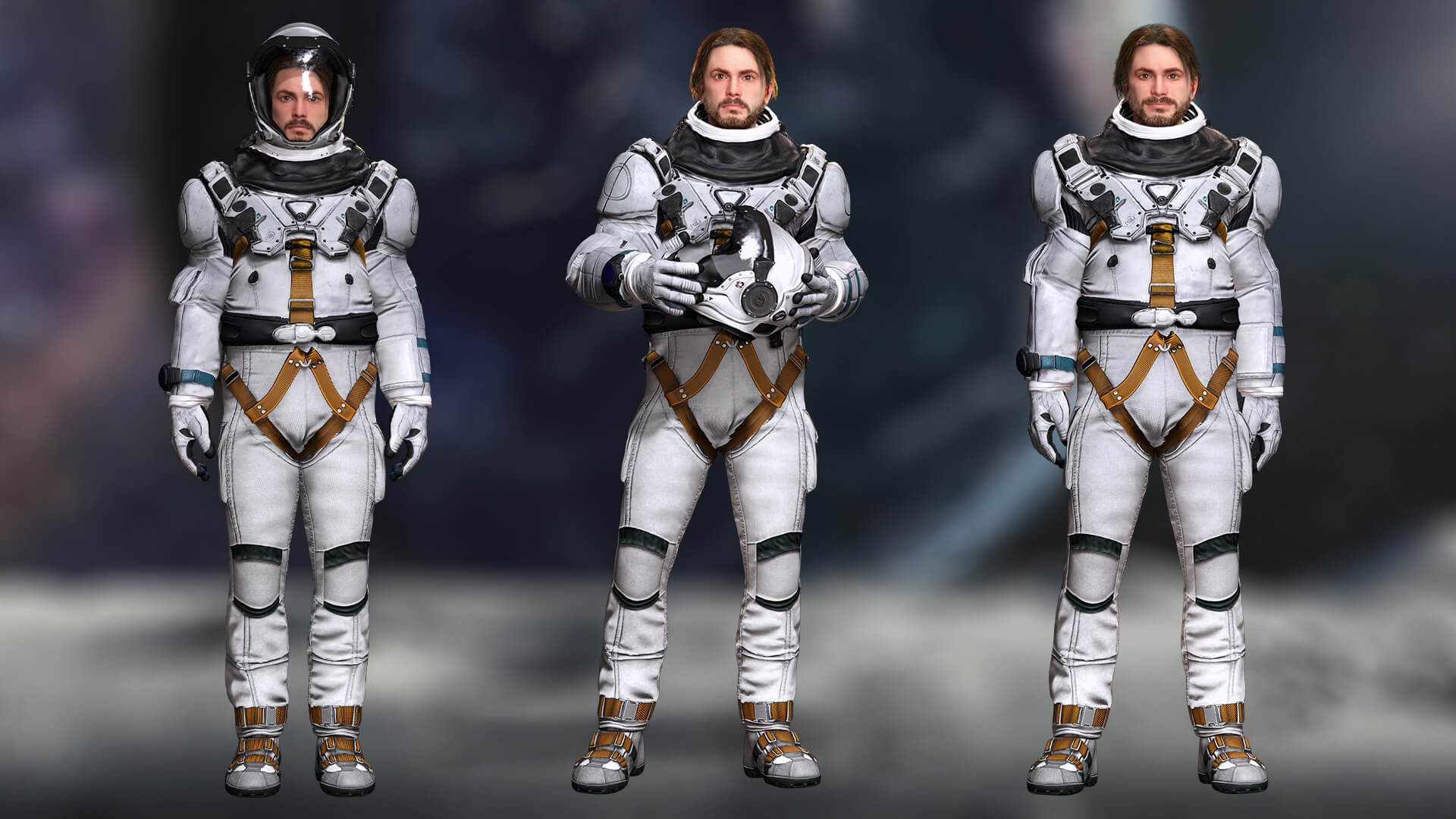 Sci-Fi Astronaut Character High-Quality PBR 3D Model by khaloui