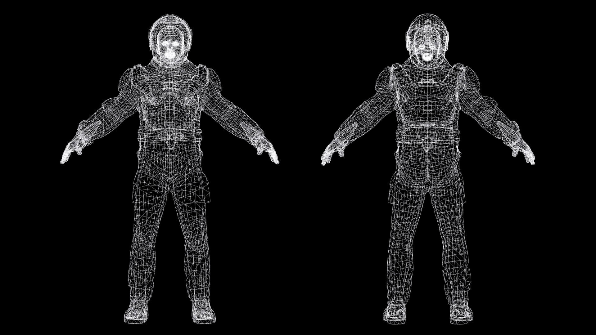 Sci-Fi Astronaut Character High-Quality PBR 3D Model by khaloui