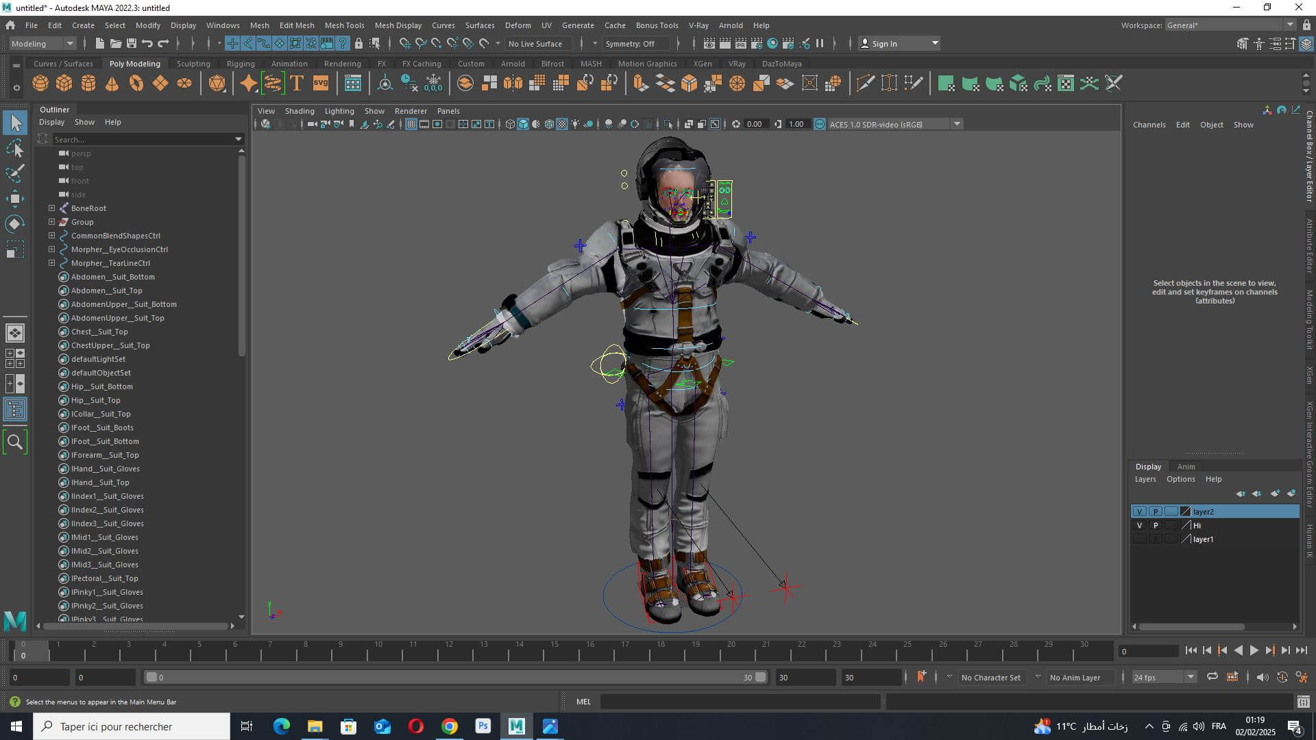 Sci-Fi Astronaut Character High-Quality PBR 3D Model by khaloui