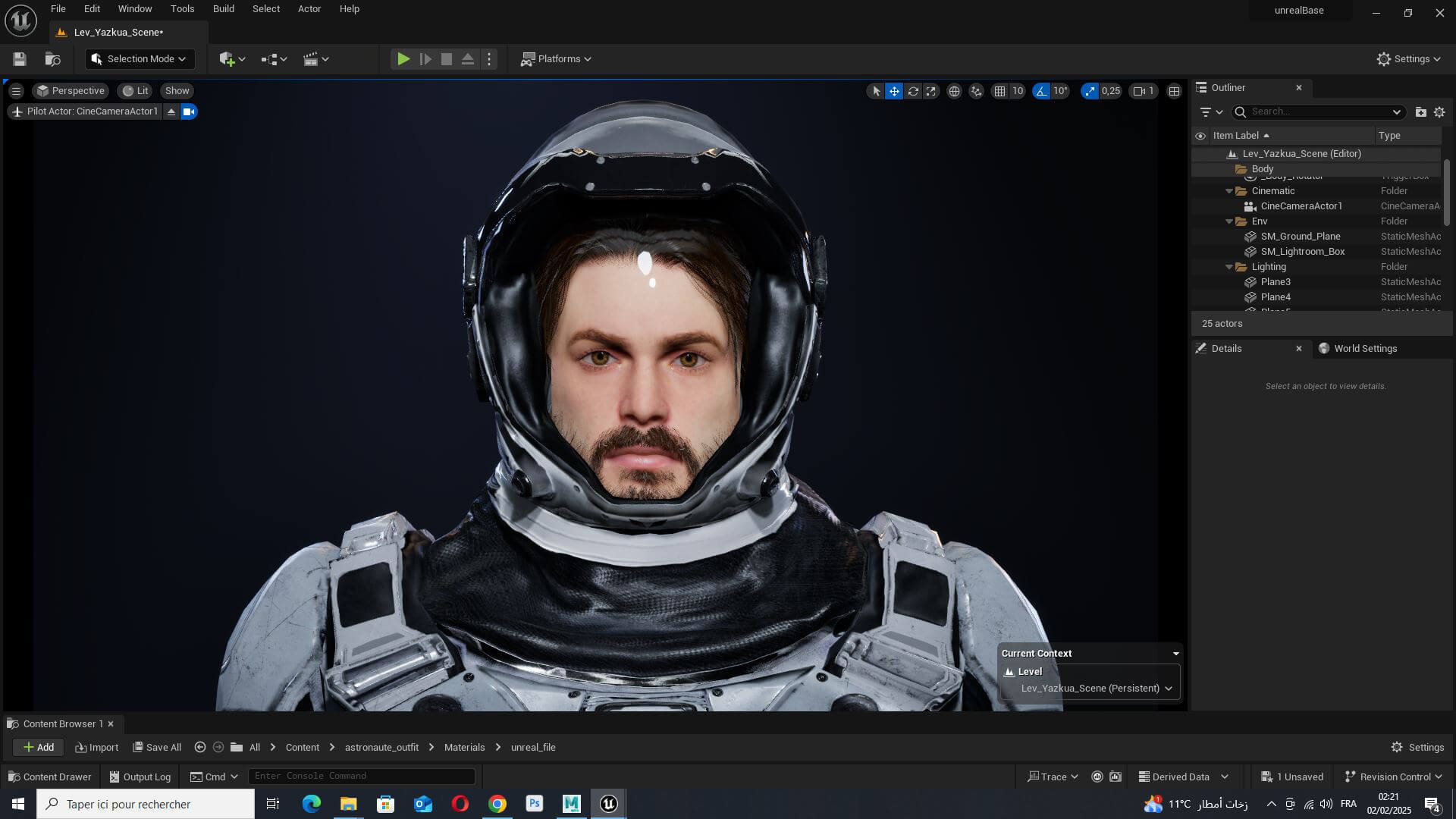 Sci-Fi Astronaut Character High-Quality PBR 3D Model by khaloui