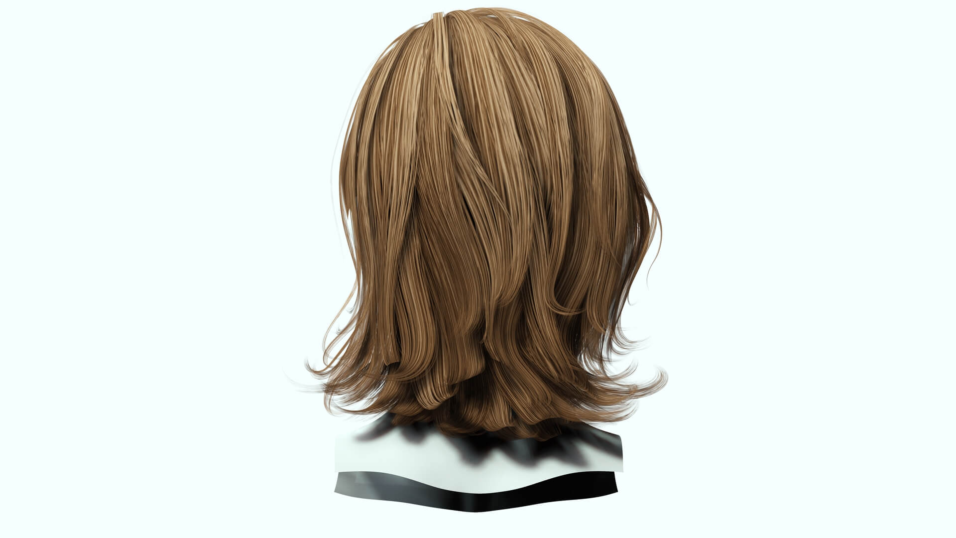 Short Feathered Hair - 3D Model by khaloui