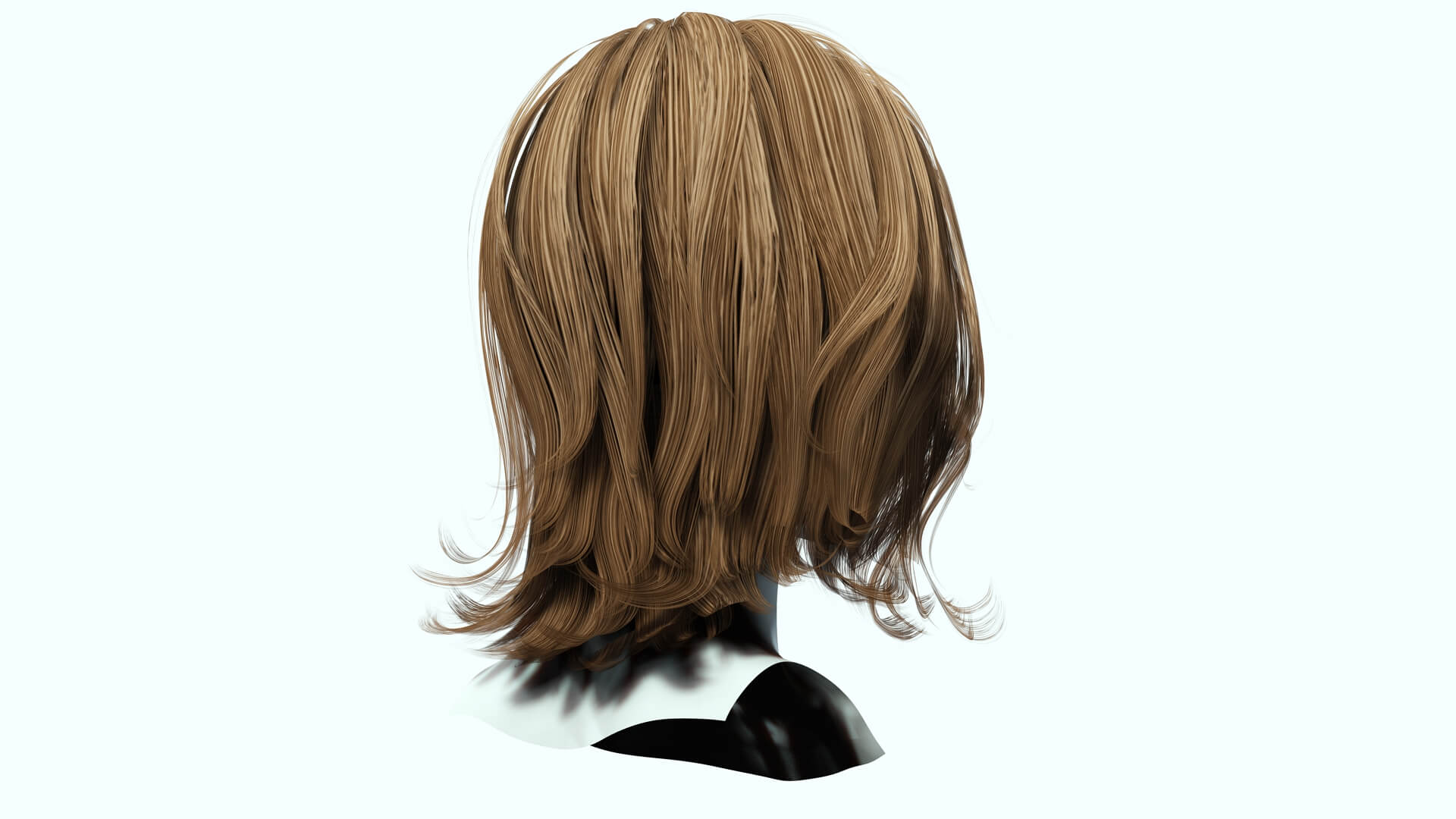 Short Feathered Hair - 3D Model by khaloui