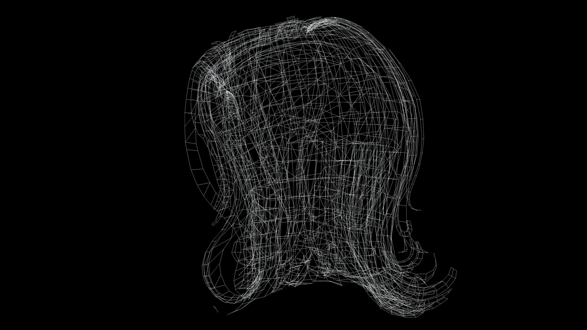 Short Feathered Hair - 3D Model by khaloui