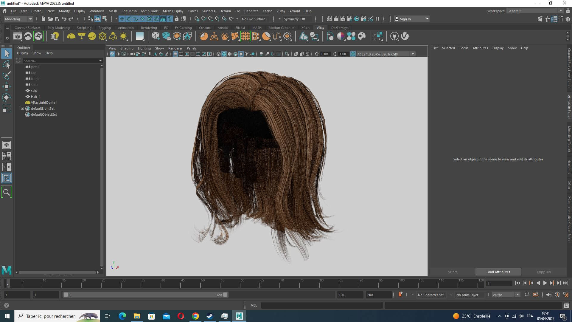 Short Feathered Hair - 3D Model by khaloui