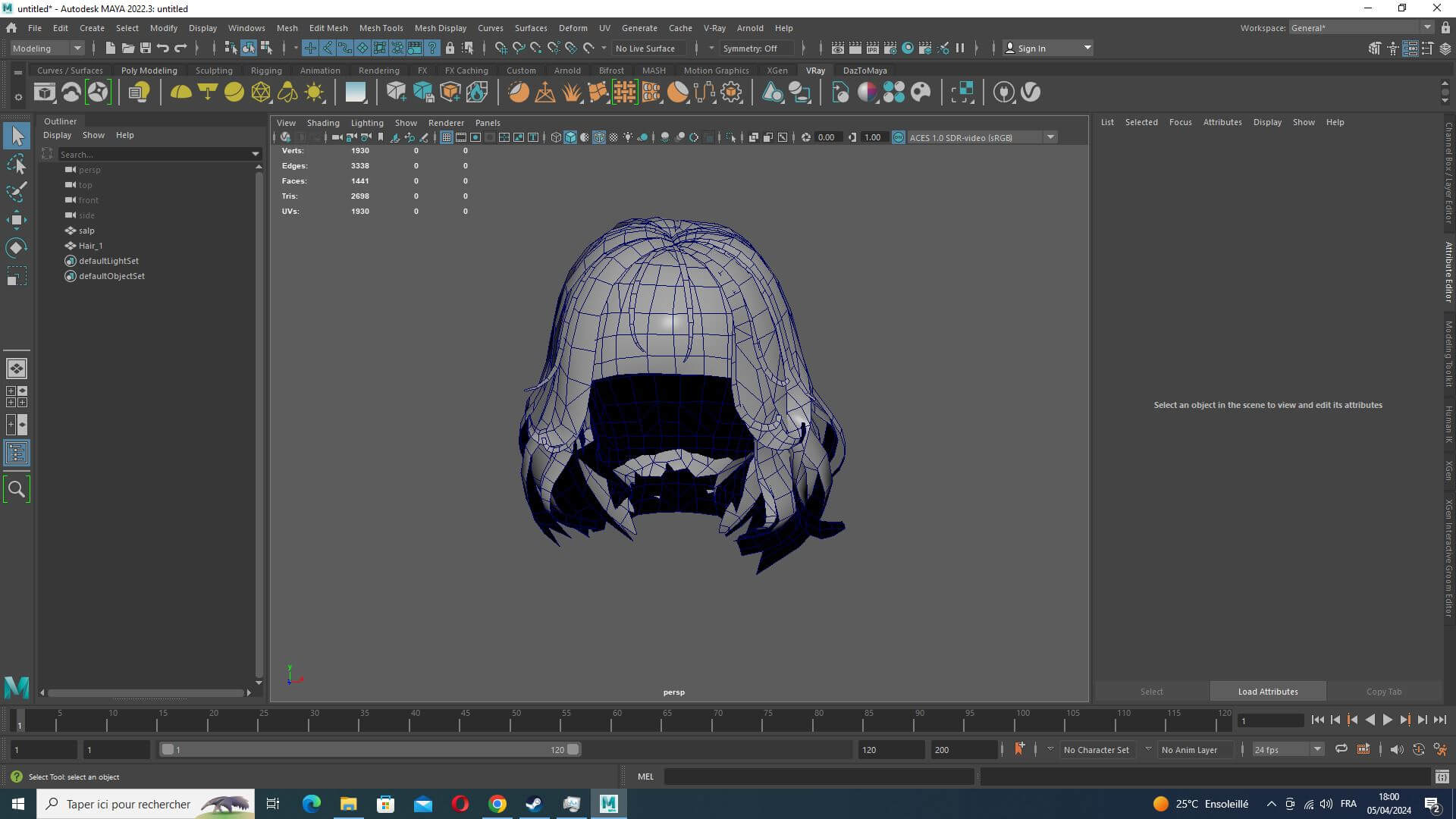 Short Hair -Blunt Bangs Style 3D Model by khaloui