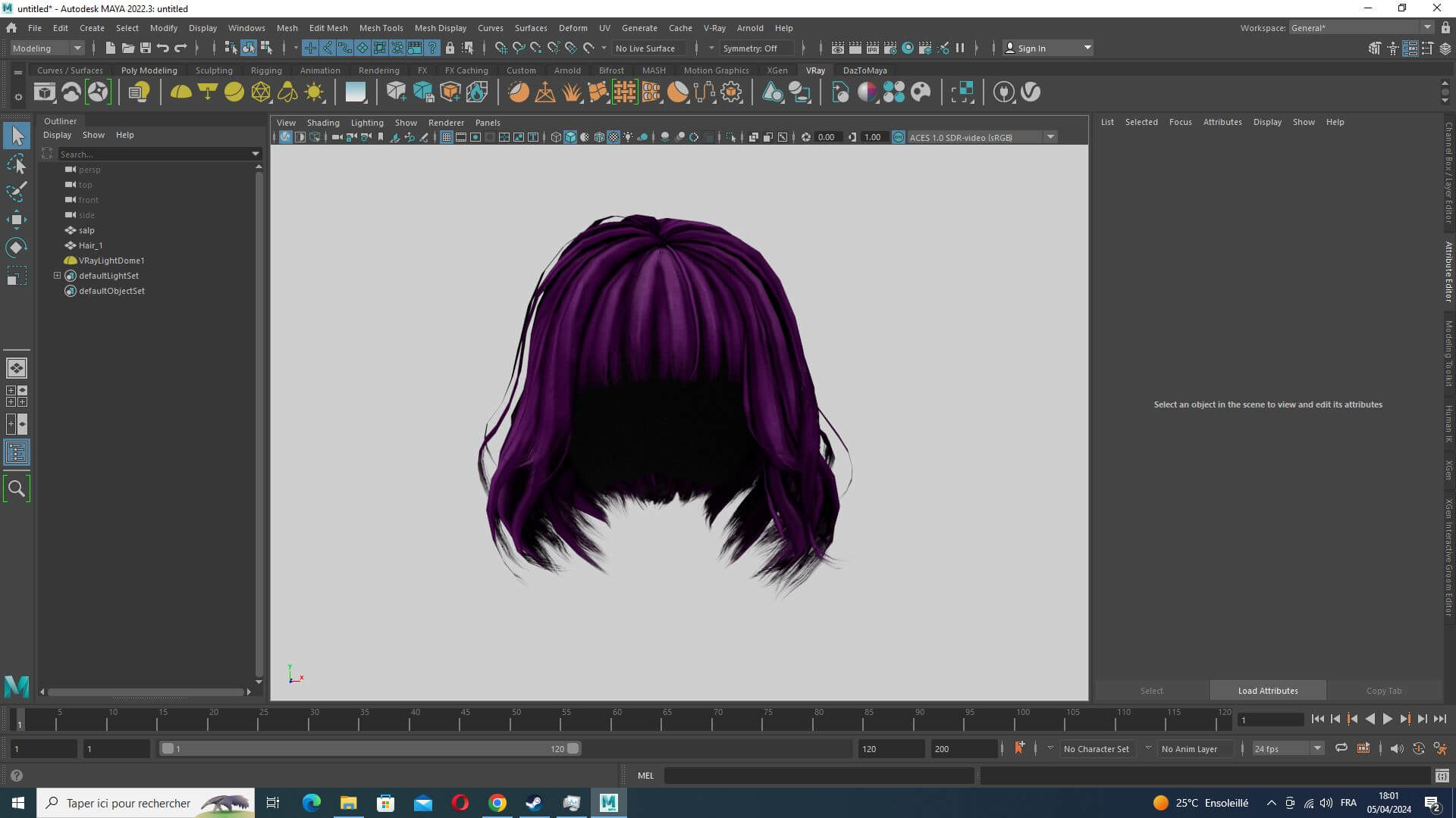 Short Hair -Blunt Bangs Style 3D Model by khaloui
