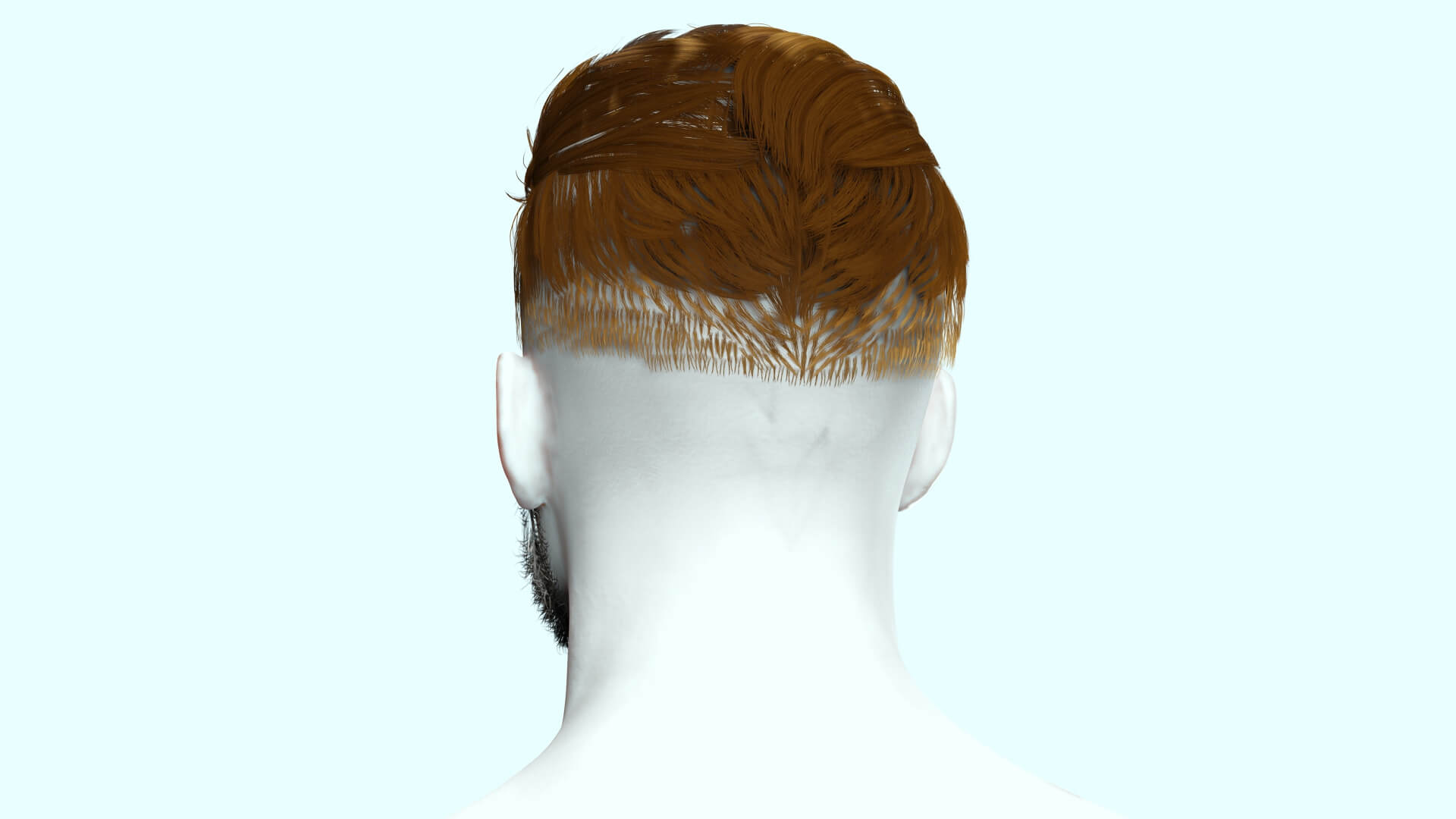 Side Part Male Hair Cut - 3D Model by khaloui