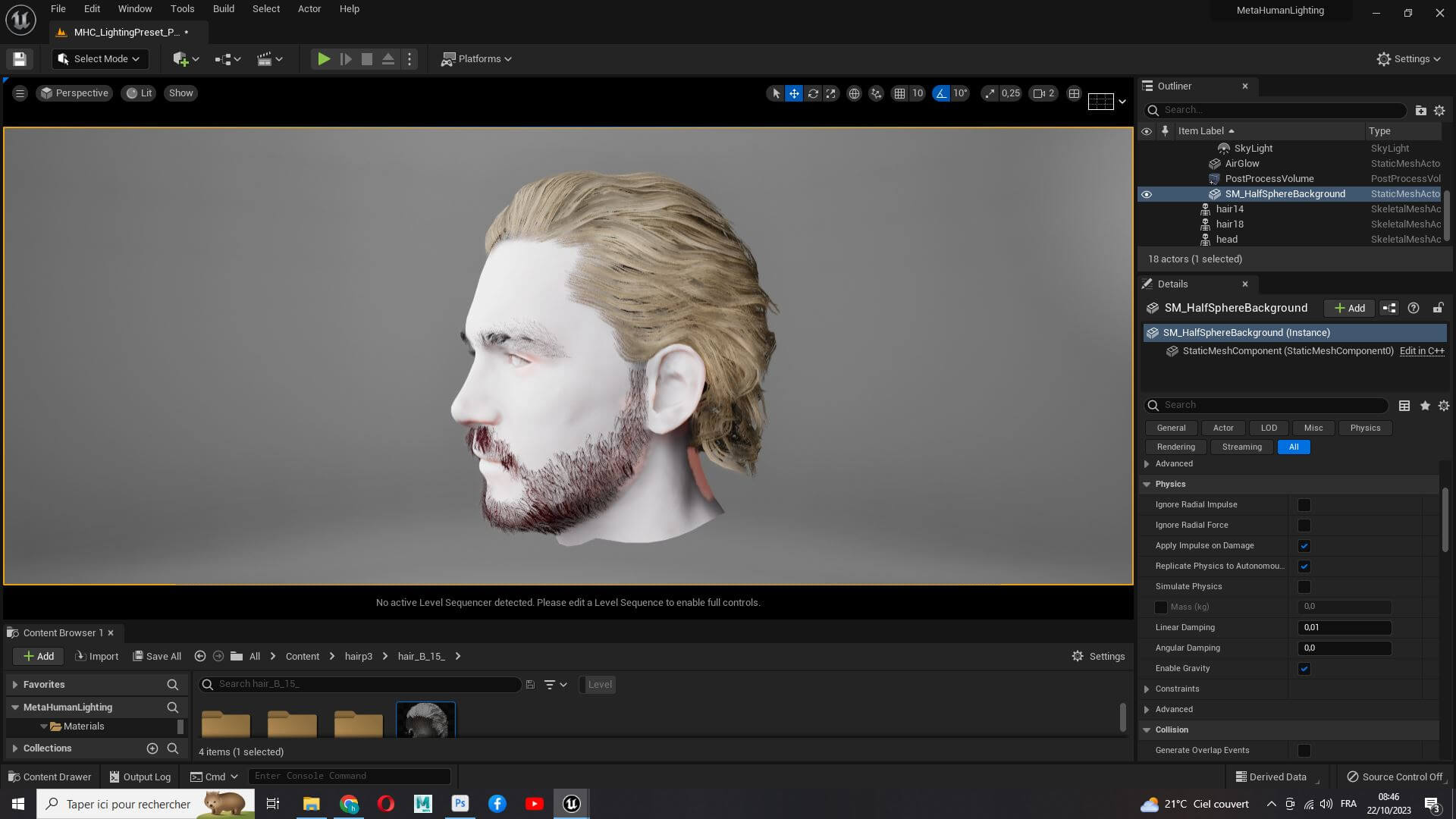 Slicked-Back Man Hair 3D Model by khaloui