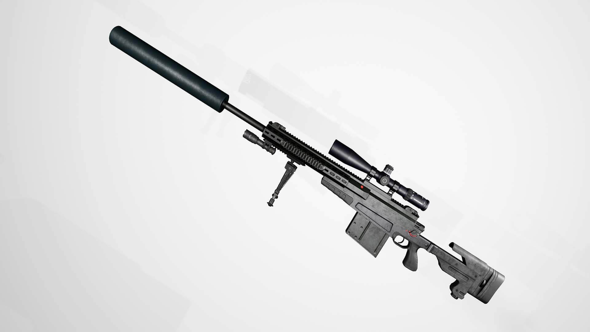 Sniper Rifle AX50 Modulare Weapon - 3D Model by khaloui