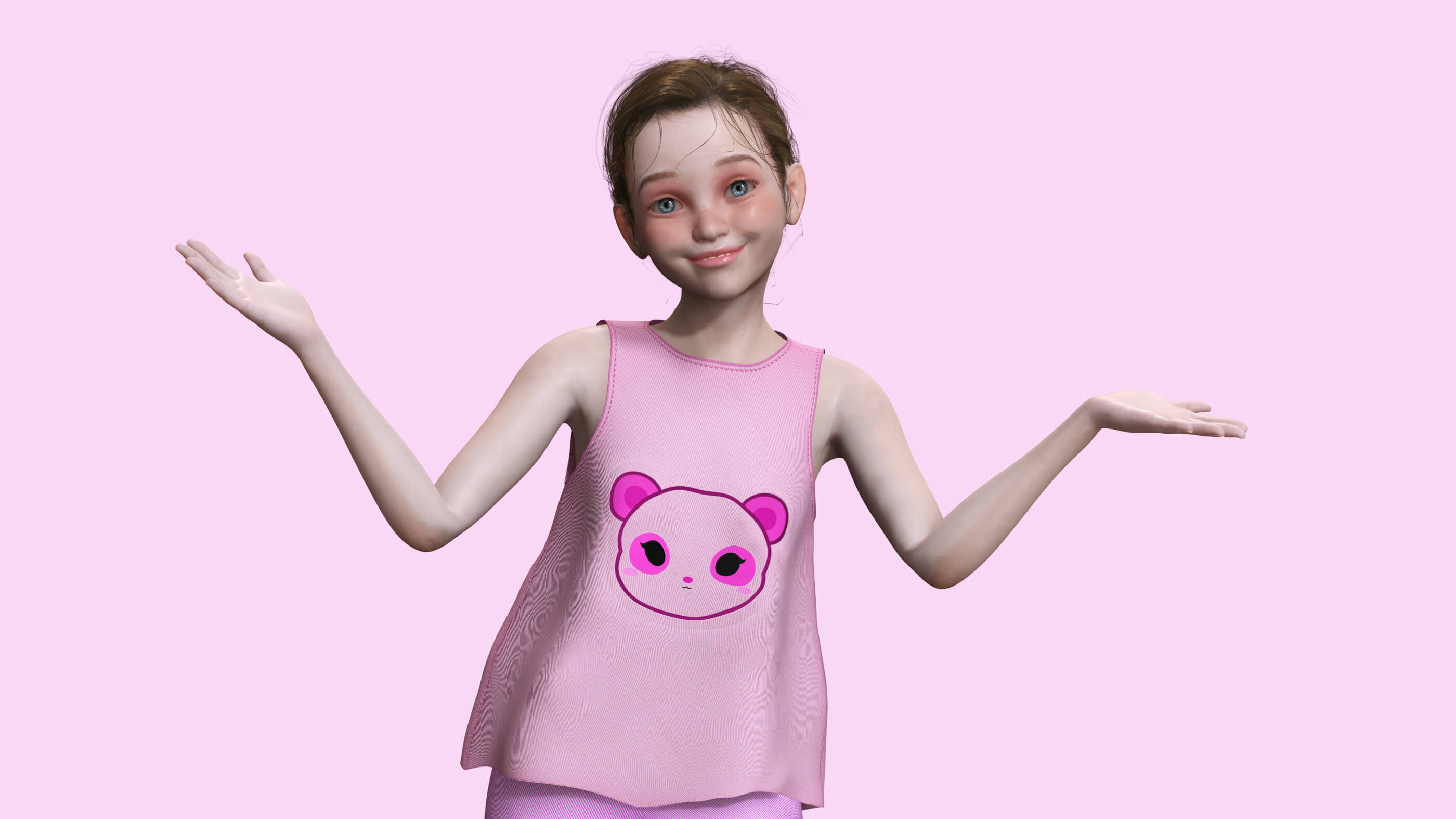Staicy - Girl 3D Model by khaloui