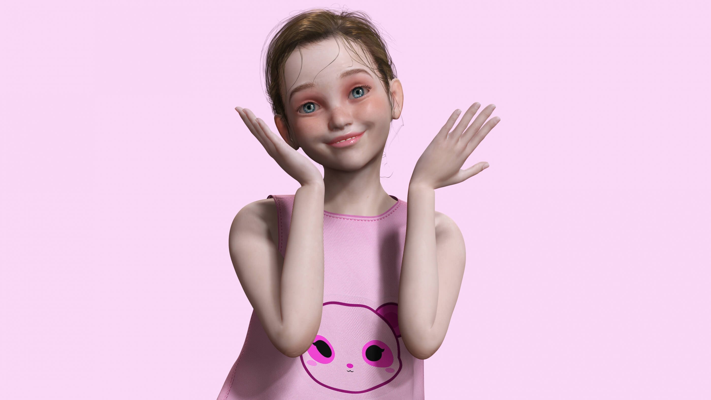 Staicy - Girl 3D Model by khaloui