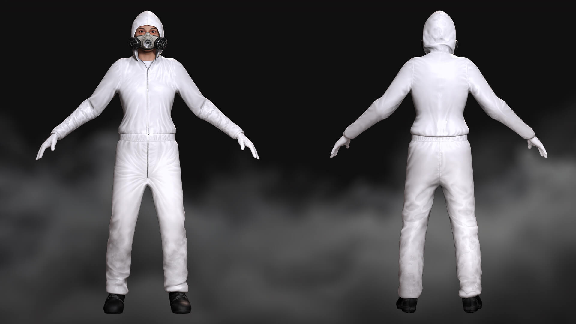 Sterile Containment Suit High-Quality 3D Character Asset by khaloui