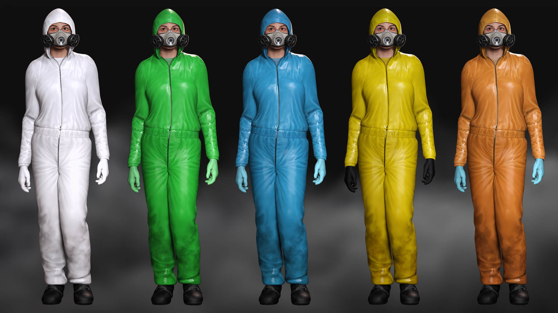 Sterile Containment Suit High-Quality 3D Character Asset by khaloui