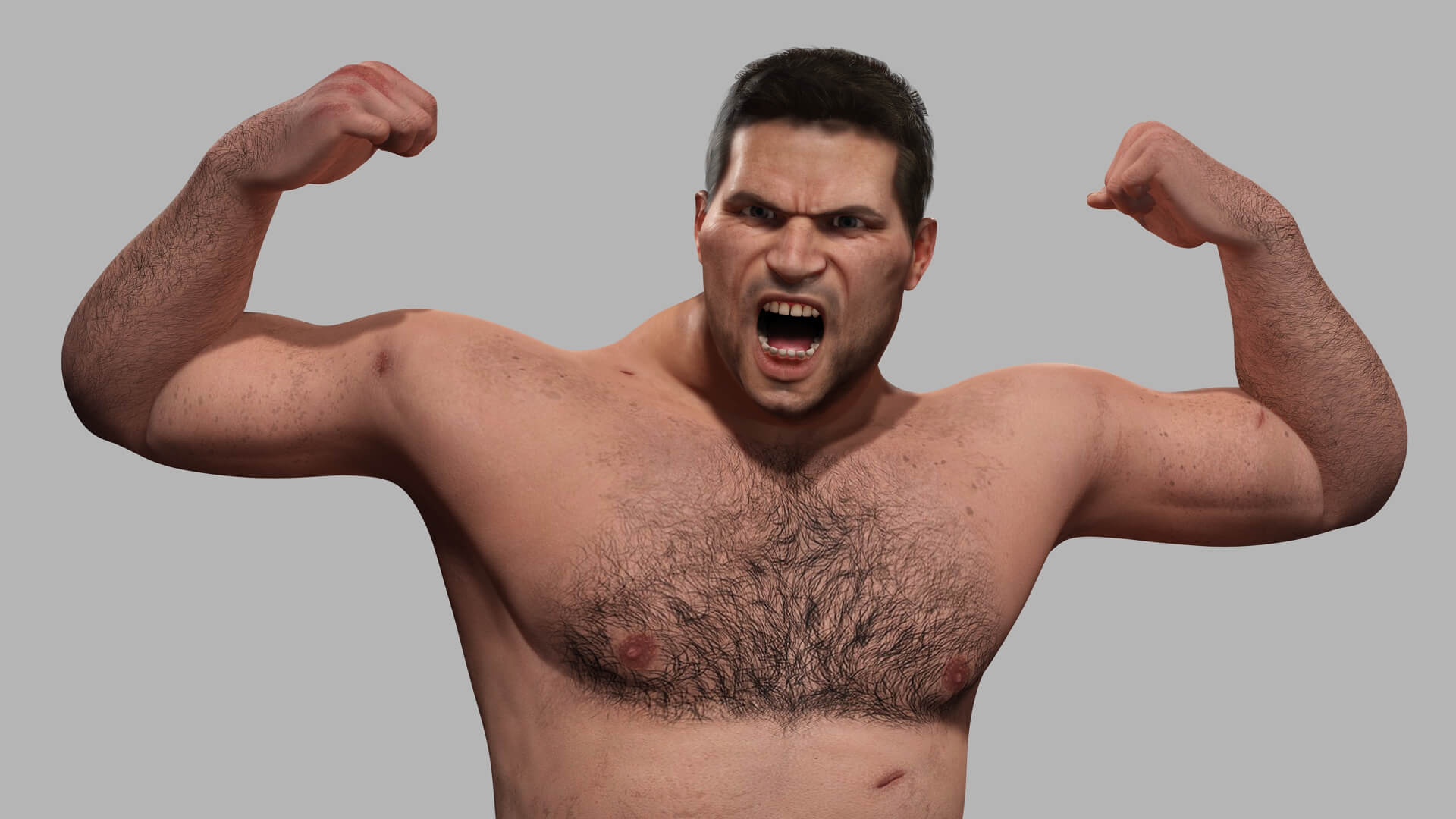 Strong Survival Man Body - 3D Model by khaloui