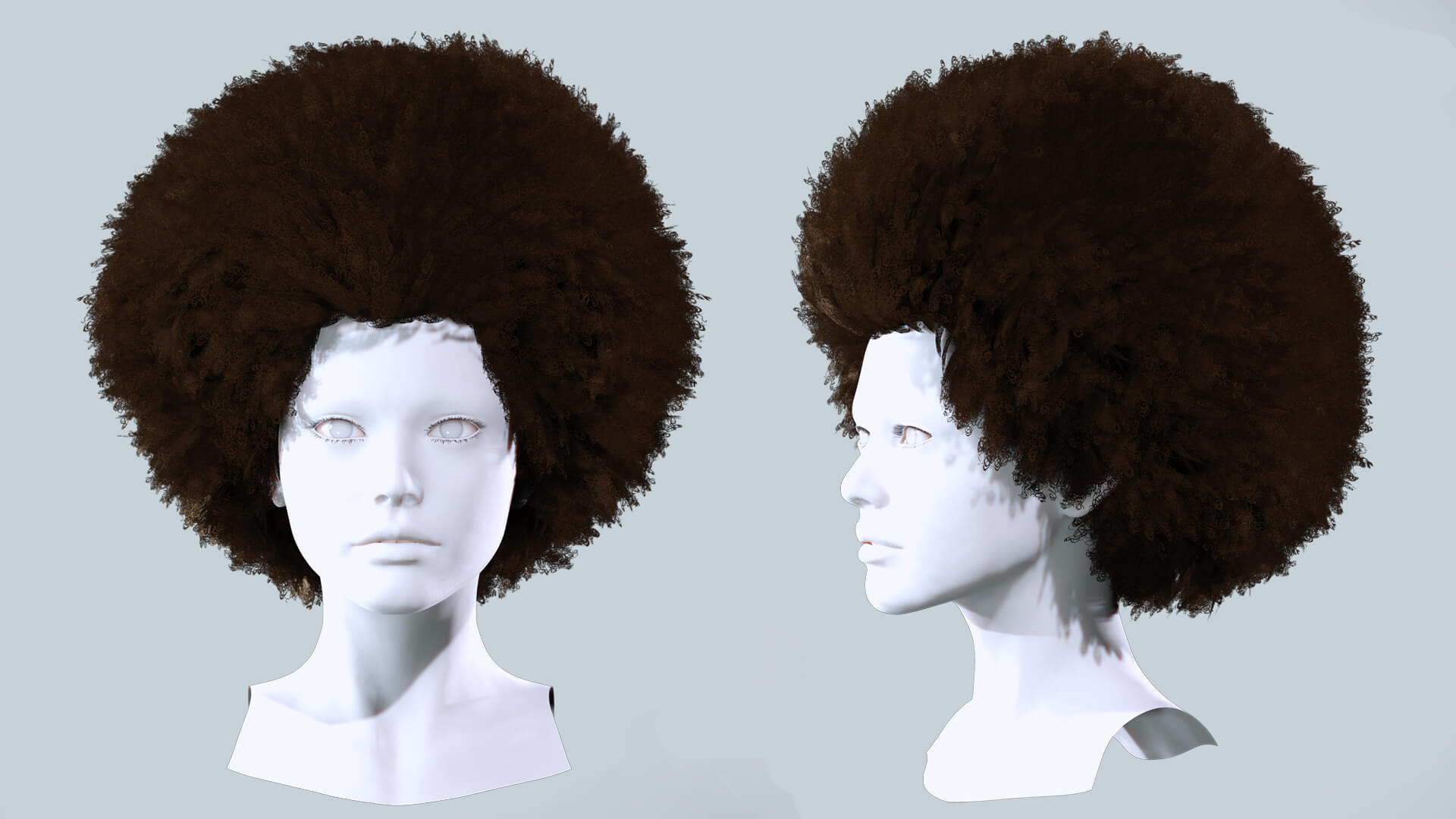 Stylish Voluminous Afro-Realistic Hair Model by khaloui