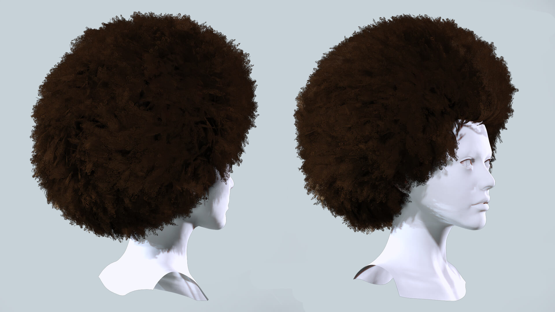 Stylish Voluminous Afro-Realistic Hair Model by khaloui