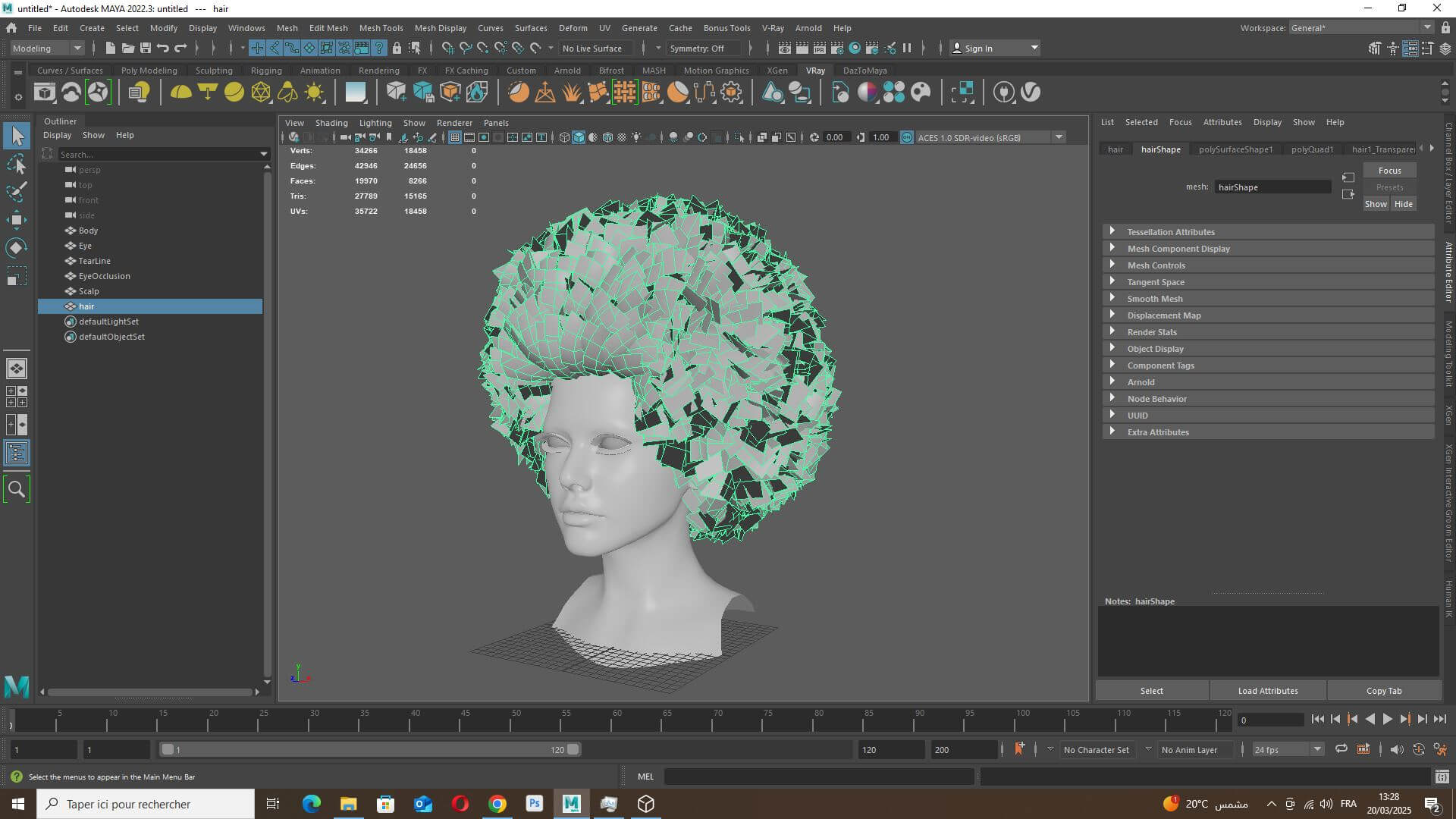 Stylish Voluminous Afro-Realistic Hair Model by khaloui