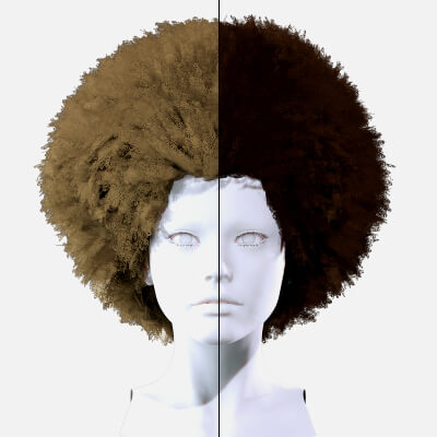 Stylish Voluminous Afro-Realistic Hair Model by khaloui