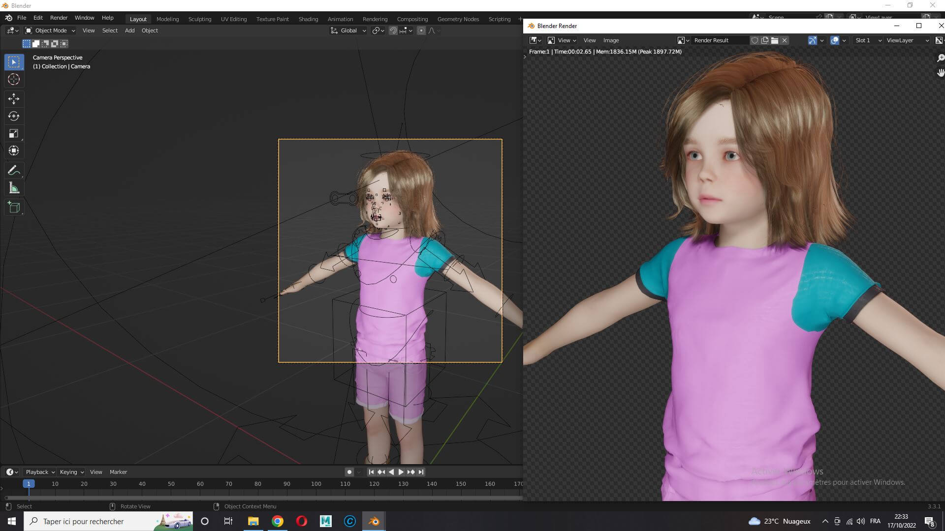 Sunny Girl - 3D Model by khaloui