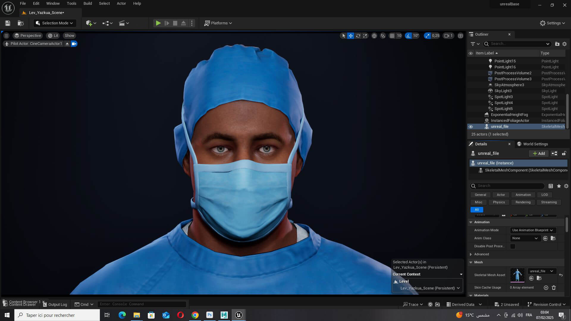Surgeon in PPE 3D Model Rigged Game Ready by khaloui