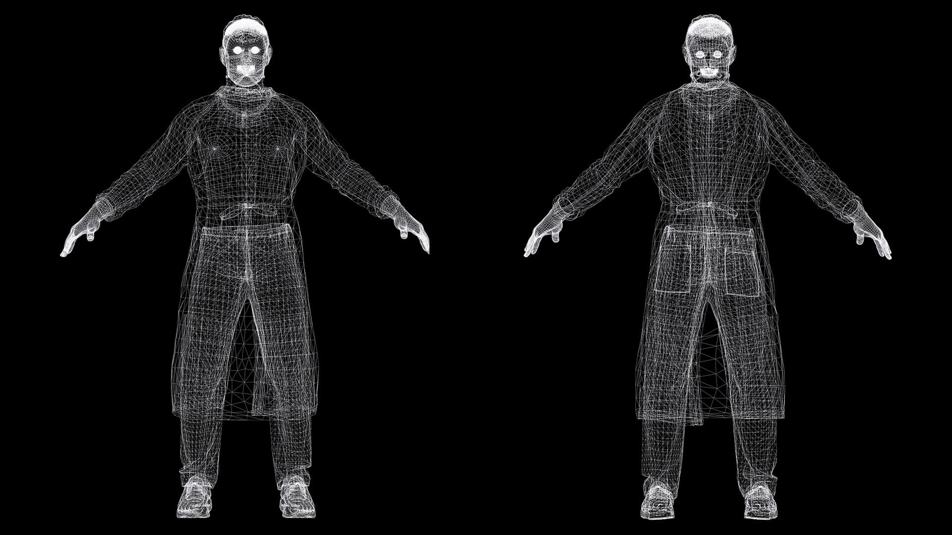 Surgeon in PPE 3D Model Rigged Game Ready by khaloui