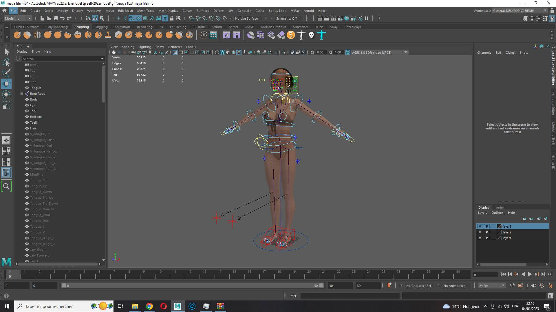 Sweet Girl 3d Model By Khaloui