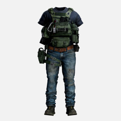 Tactical Operator Outfit Game Ready - 3D Model by khaloui