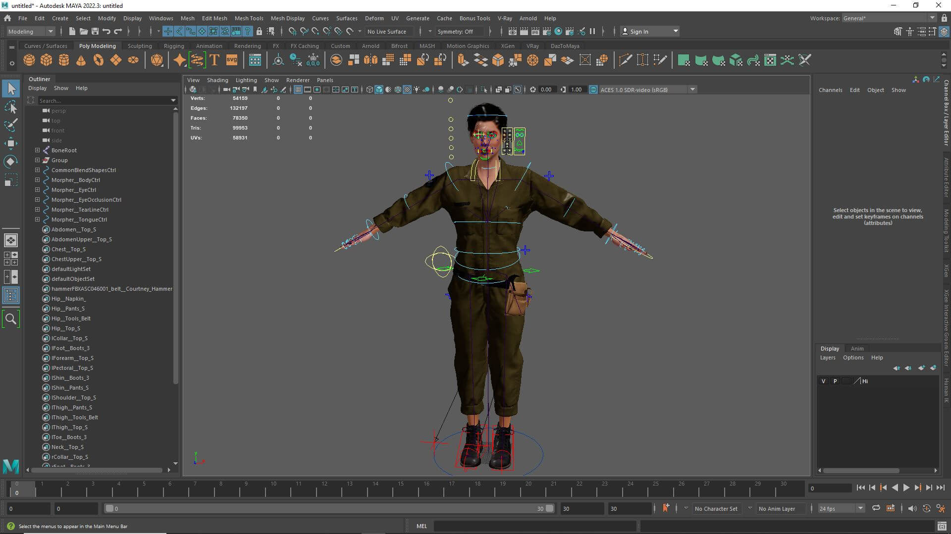 Tactical Worker 3D Character PBR Textured Ready by khaloui