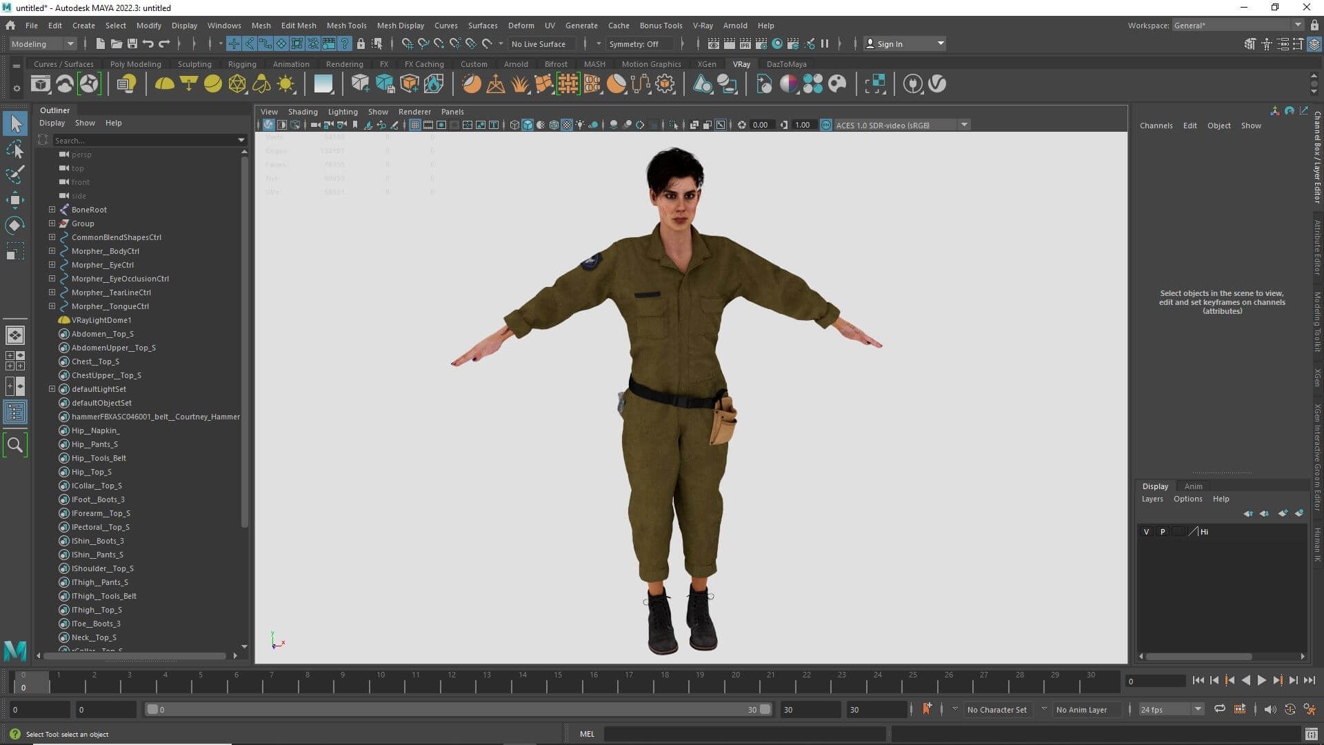Tactical Worker 3D Character PBR Textured Ready by khaloui