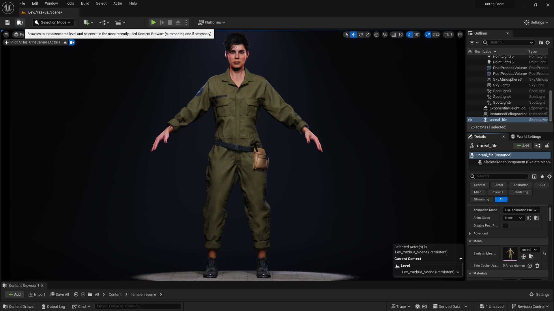 Tactical Worker 3D Character PBR Textured Ready by khaloui