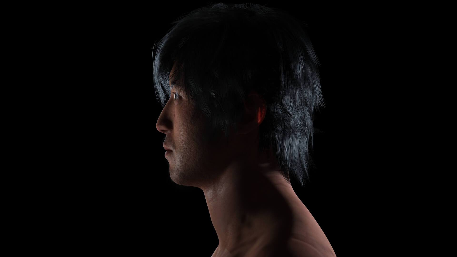 Takeshi Realistic Base Mesh Male Character Model by khaloui