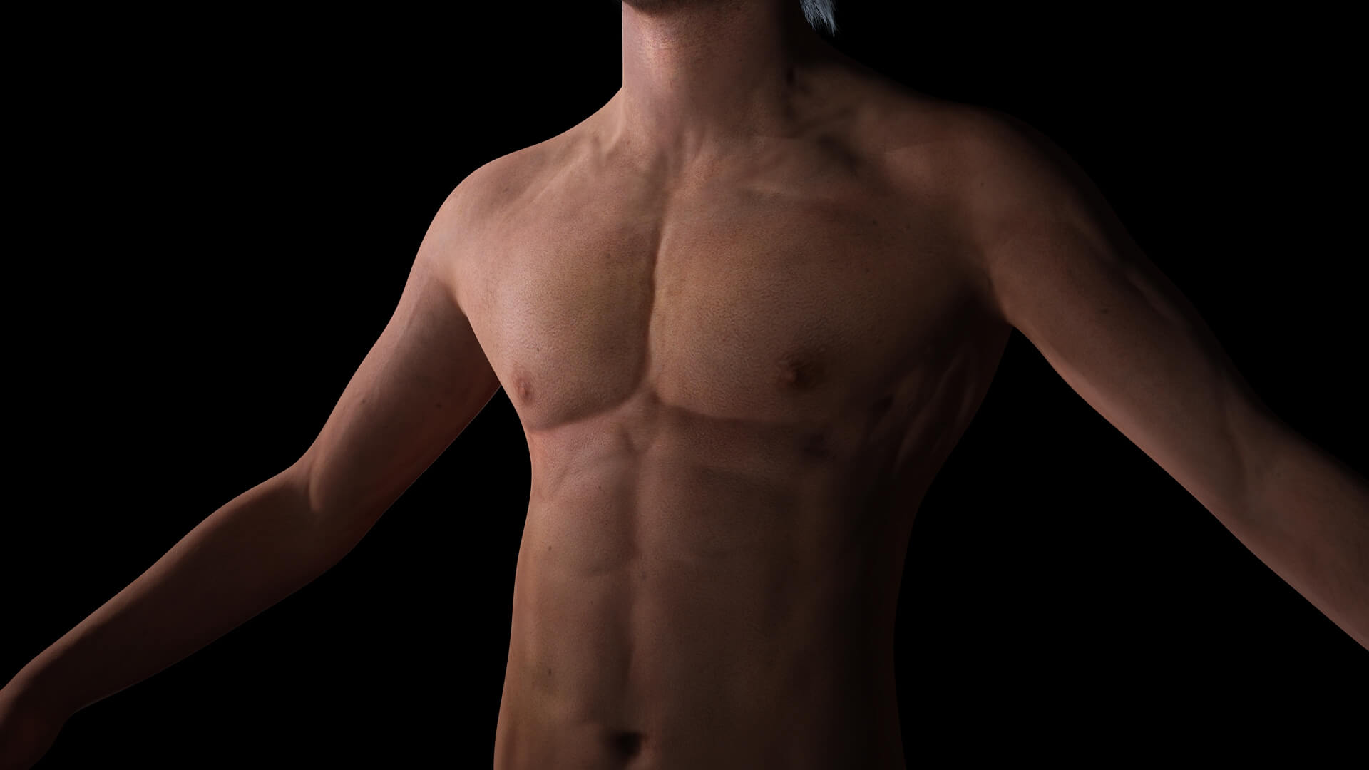 Takeshi Realistic Base Mesh Male Character Model by khaloui