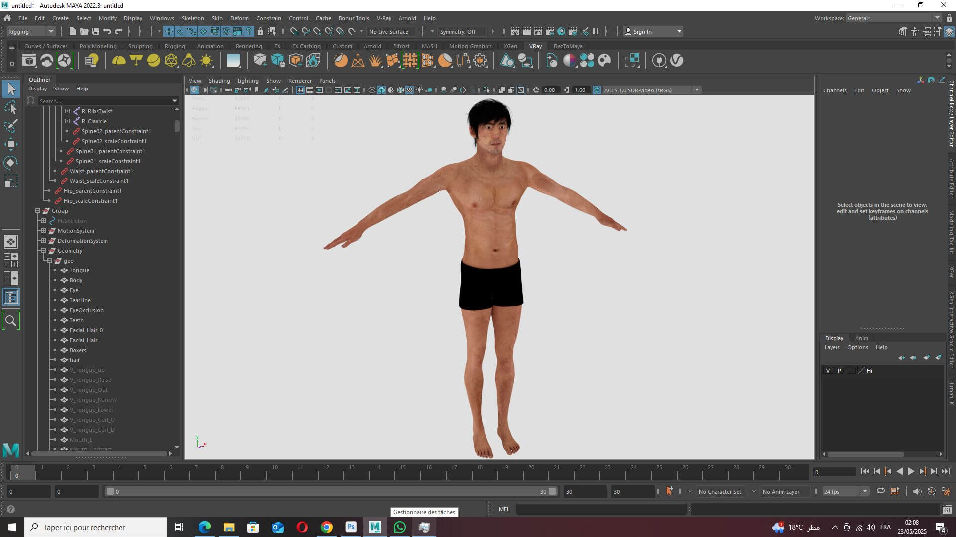 Takeshi Realistic Base Mesh Male Character Model by khaloui