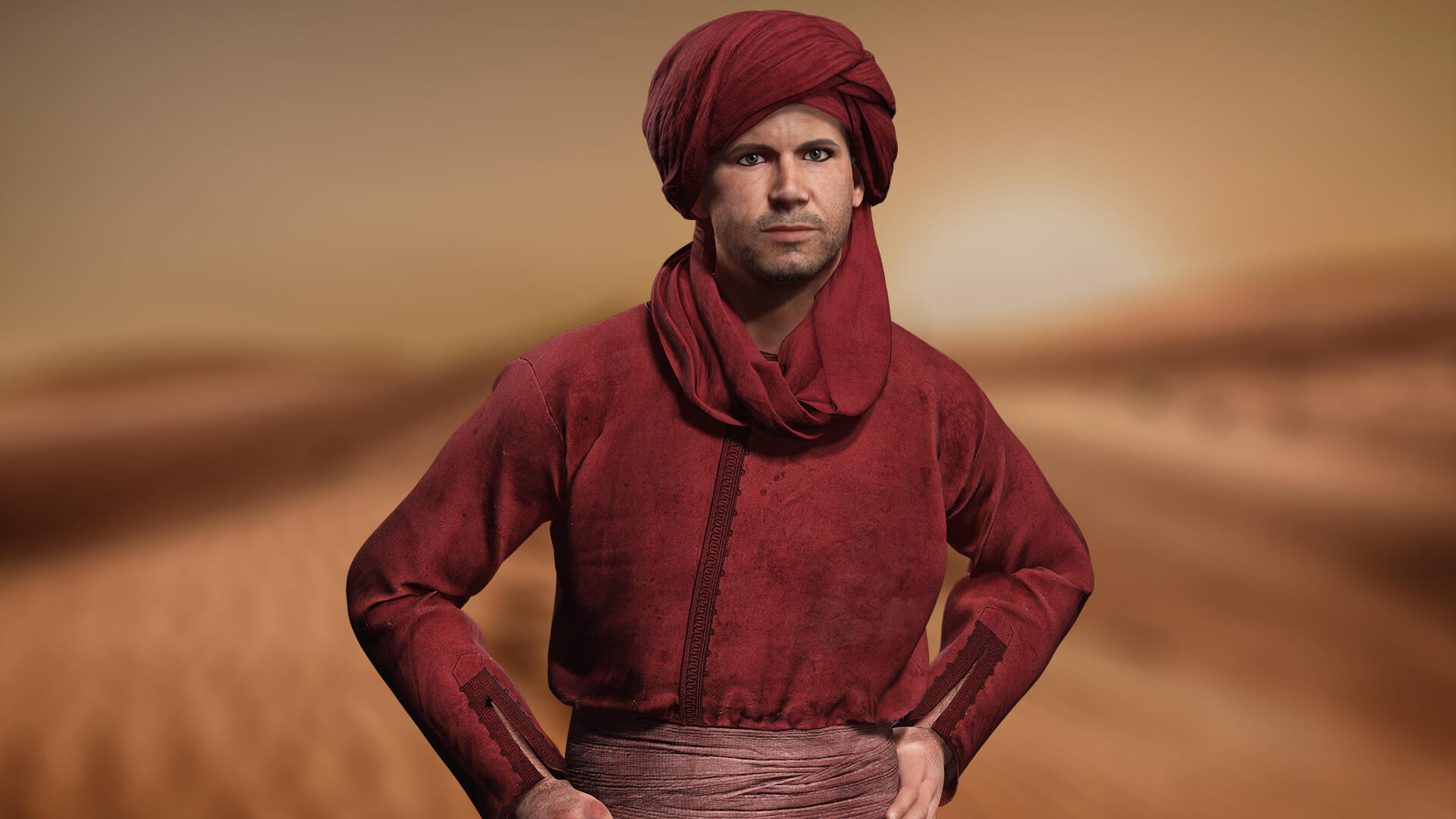 Traditional Moroccan Robe Turban High-Quality 3D Model by khaloui